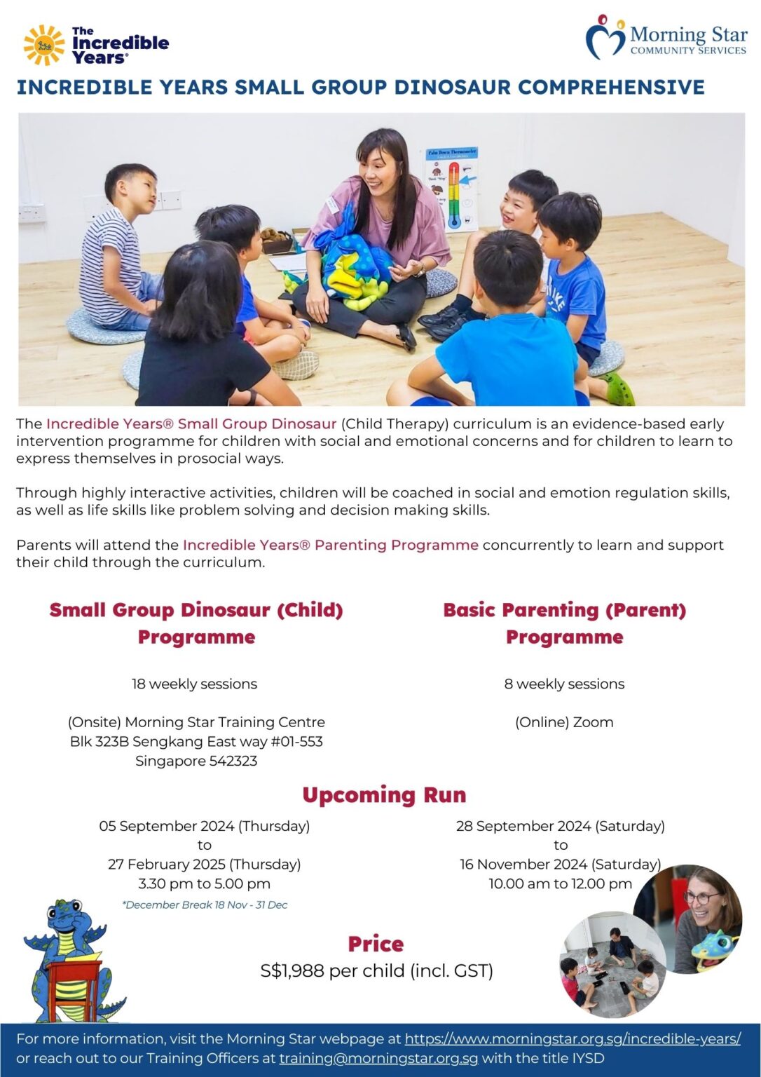 Incredible Years Small Group Dinosaur Programme: Sign Up Now! - Morning ...
