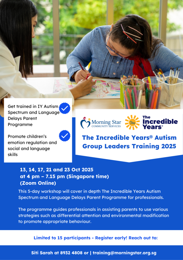 The Incredible Years® Autism Group Leaders Training 2025 - Morning Star